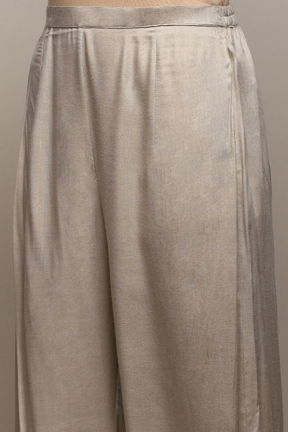 Beige Muslin Unstitched Suit Set at Biba India